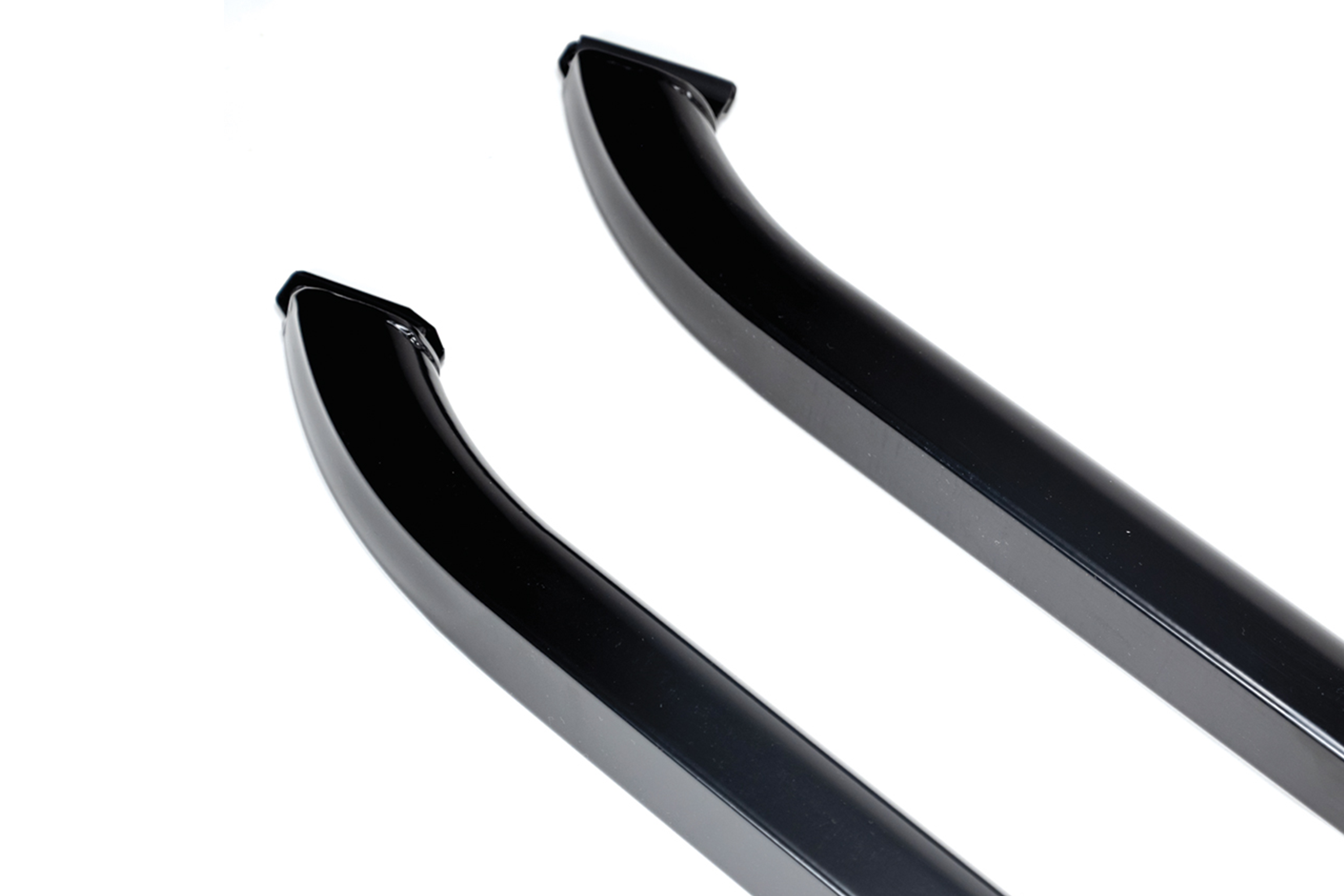 SWB Gloss Black Trapezoid Side Bars by Leighton Vans (for Ford Transit ...